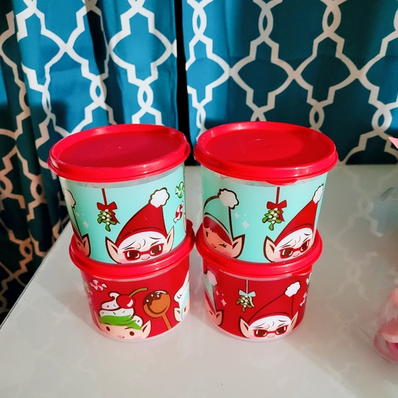 Tupperware | Holiday | Tupperware Christmas Elves Canisters | Poshmark